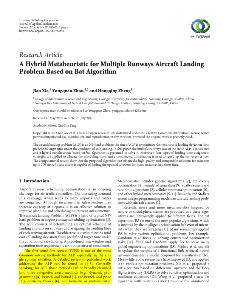 Aircraft Bat Algorithm | PDF | Metaheuristic | Mathematical Optimization Aircraft Bat Algorithm | PDF | Metaheuristic | Mathematical Optimization