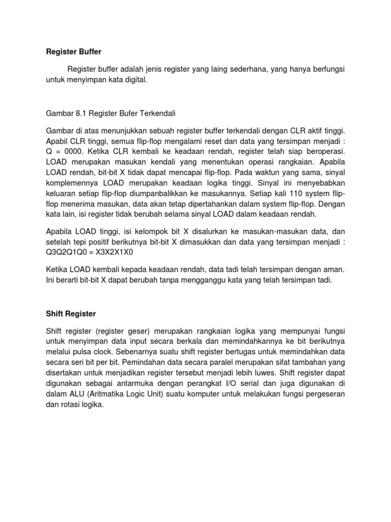 Register dan Shift Register | PDF