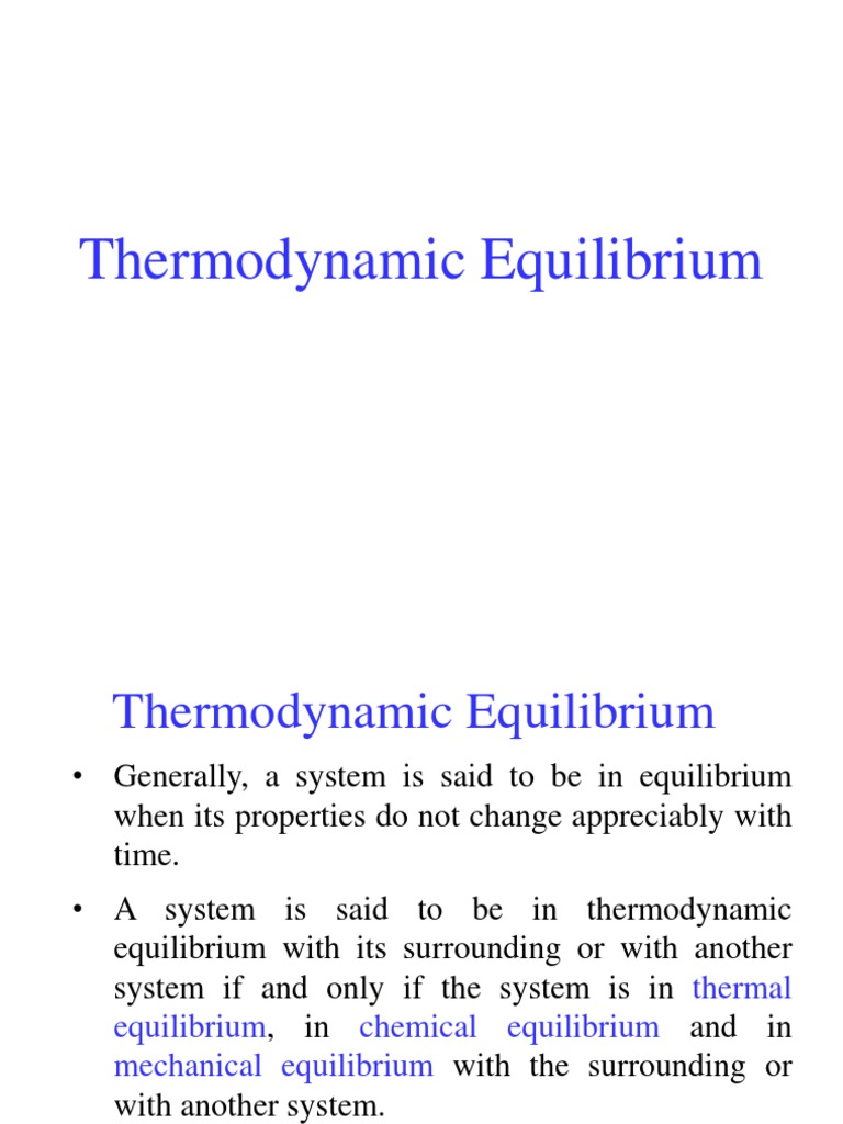Lecture #3 Thermodynamic Equillibrium | PDF | Heat | Thermodynamic ...