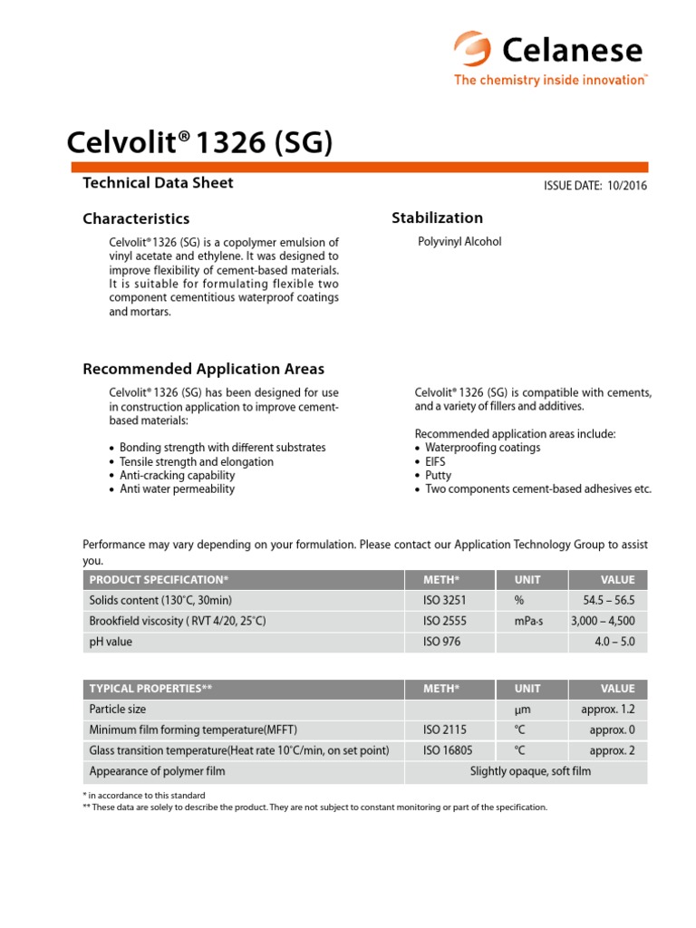 TDS Celvolit 1326 (SG) | Mortar (Masonry) | Plaster
