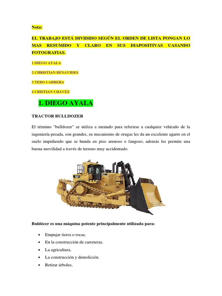 Bulldozer | PDF | Engranaje | Hoja