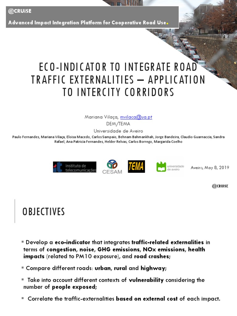 Eco-Indicator To Integrate Road Traffic Externalities - Application To ...