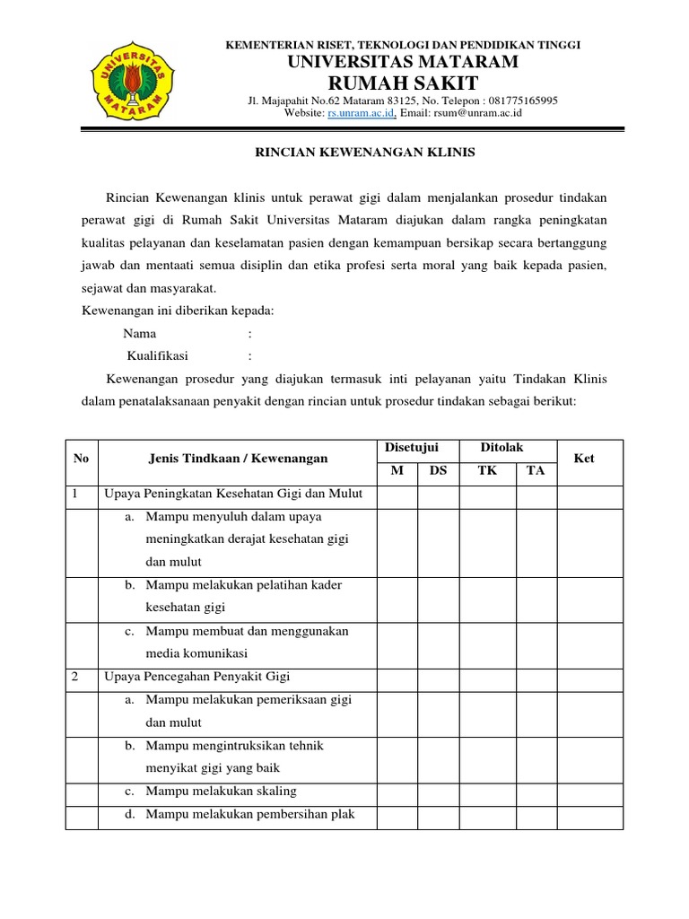 SPK Dan RKK Perawat Gigi | PDF