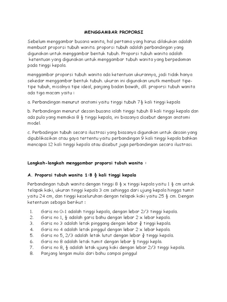 MENGURAI PROPORSI TUBUH WANITA | PDF