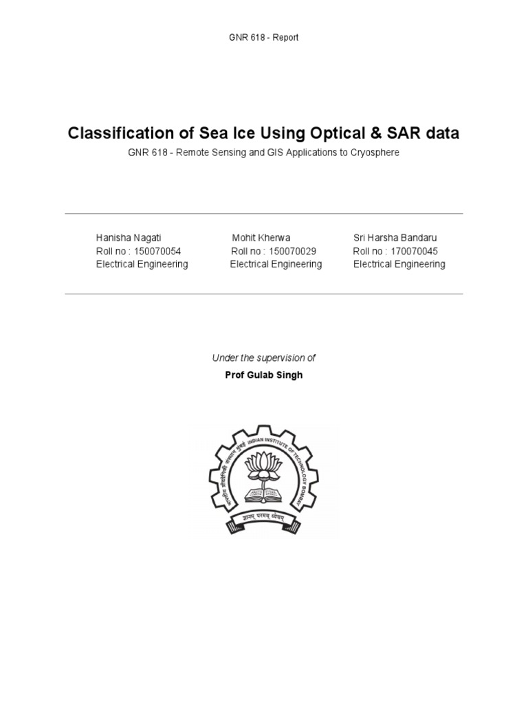 Sea Ice Classification | PDF | Sea Ice | Ice