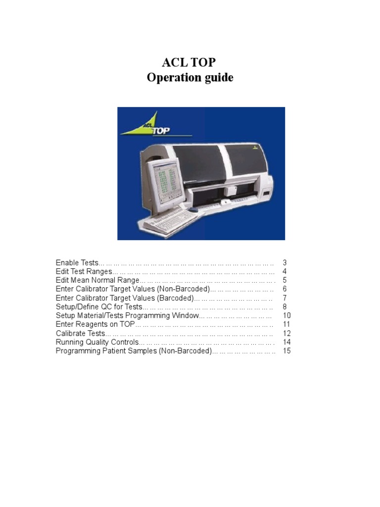 Panduan Operasi ACL TOP 300 | PDF | Komputer