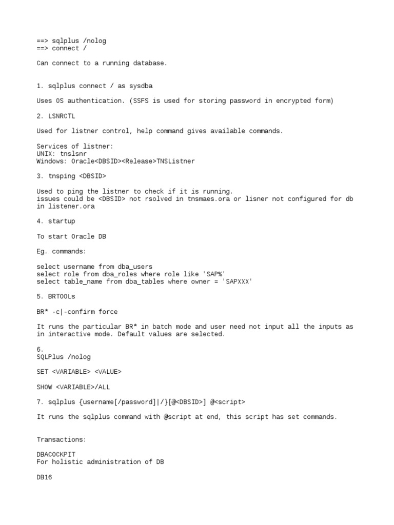 Managing Oracle Database Connections Parameters And Logs Pdf Oracle Database Databases