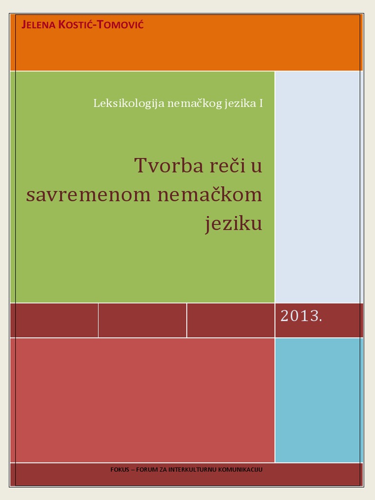 Tvorba Reci U Savremenom Nemackom Jeziku PDF | PDF