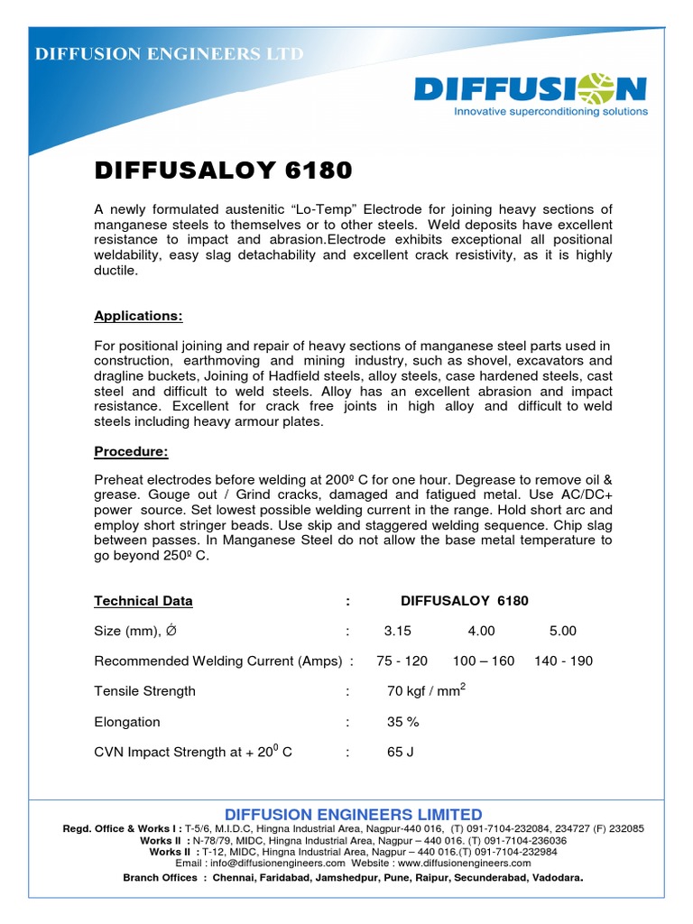 Diffusaloy 6180 | PDF