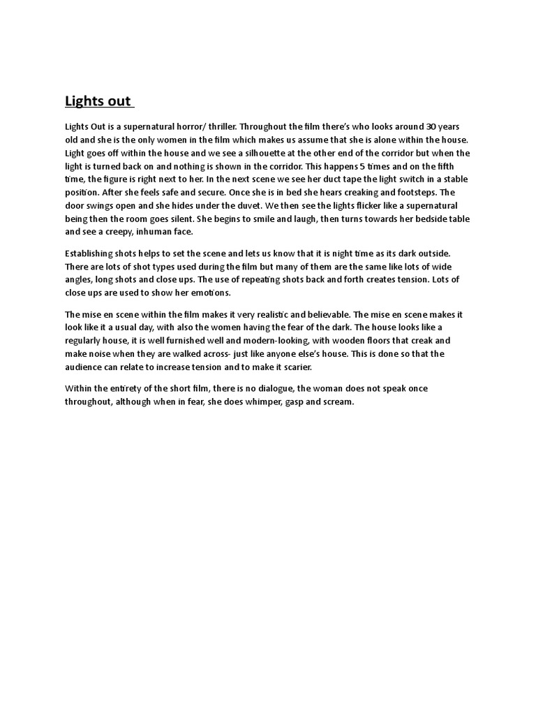 Lights Out | PDF | Leisure