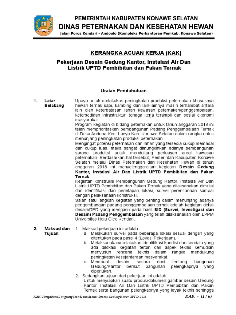0 5. Kak Ded Kantor Uptd 2018 | PDF | Seni | Teknologi & Rekayasa