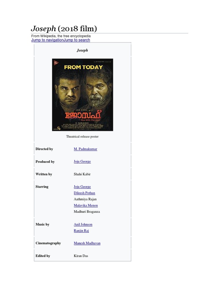 Joseph (2018 Film) : Jump To Navigationjump To Search | PDF