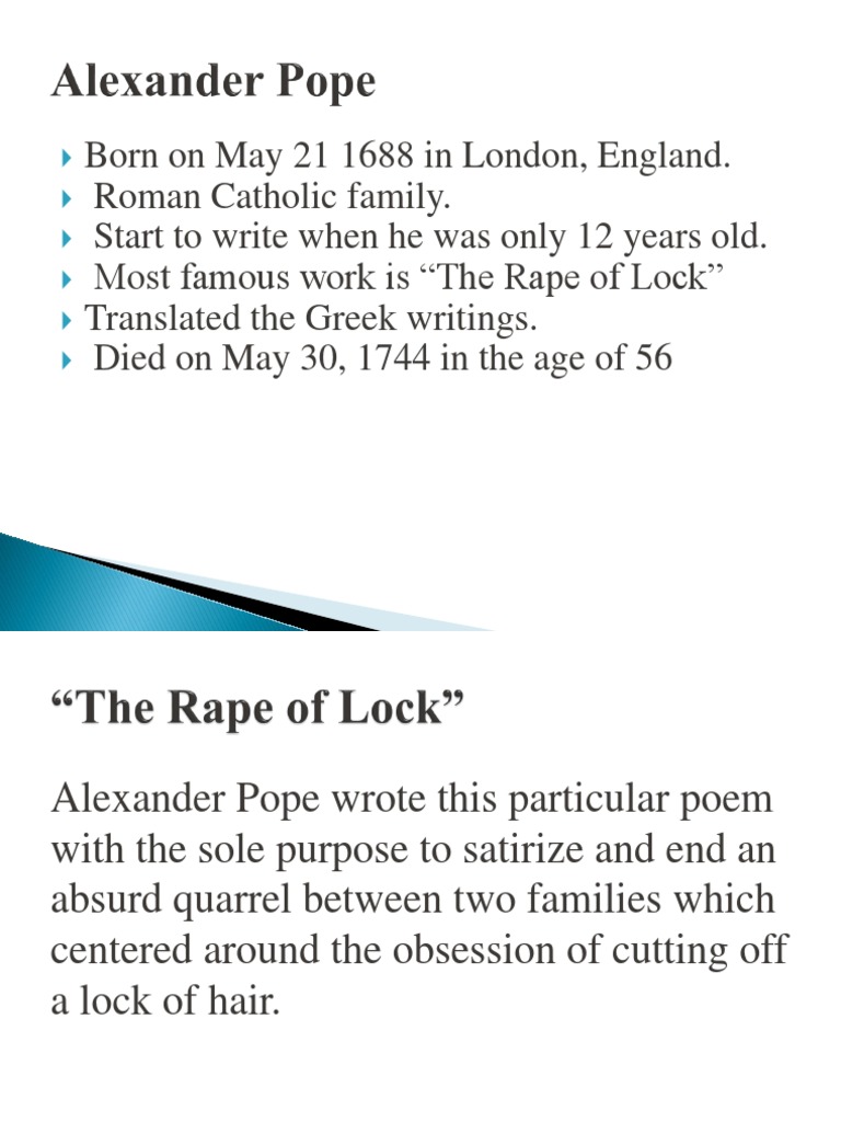 Rape of The Lock | PDF | Classics | General Fiction