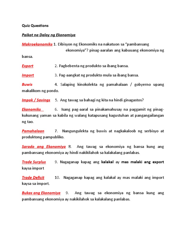 AP9 Quiz Questions | PDF