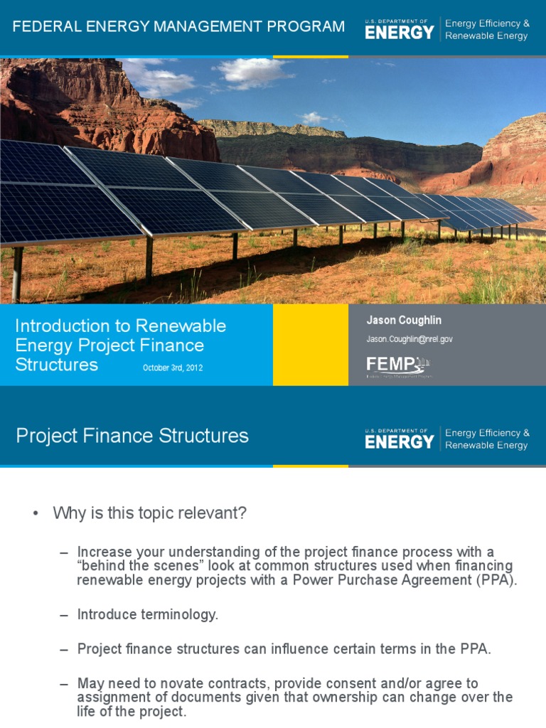 Renewable Energy Finance Guide | PDF | Project Finance | Lease