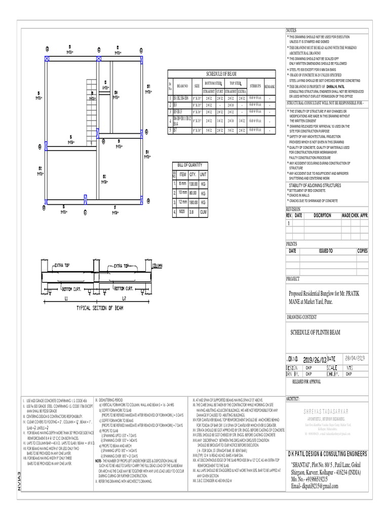 Plinth Beam Design and Details | PDF | Concrete | Building Engineering