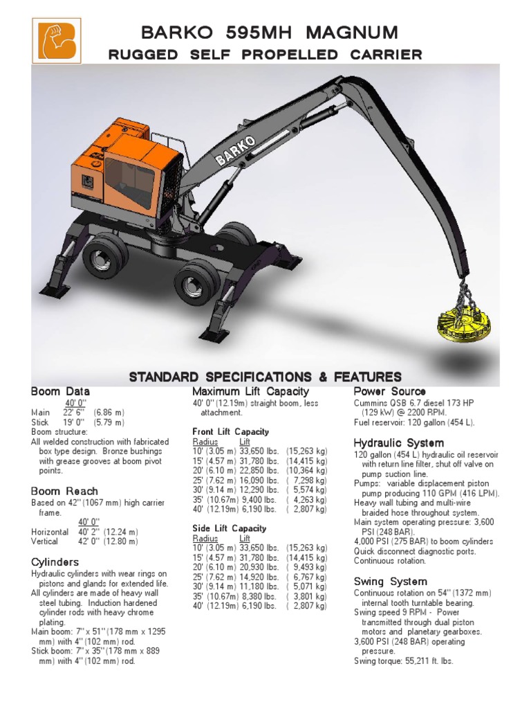Barko 595MH Magnum | PDF | Brake | Truck