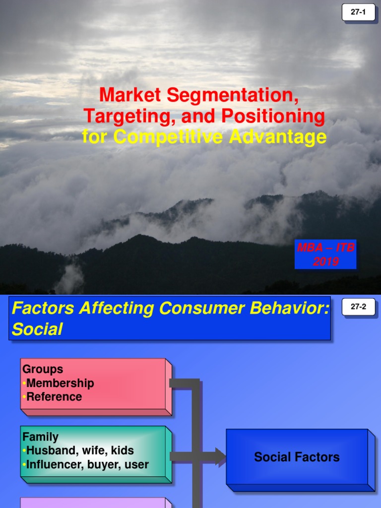 Market Segmentation, Targeting, and Positioning Strategies for ...