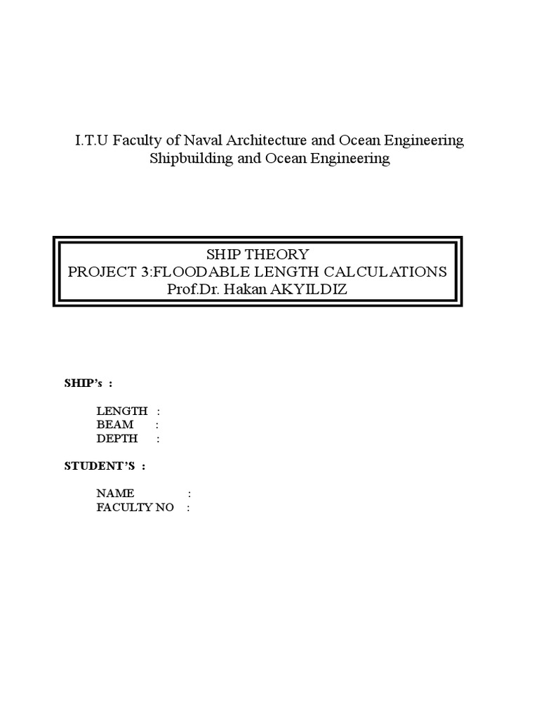 Floodable Length Calculation Project | PDF | Naval Warfare | Ships