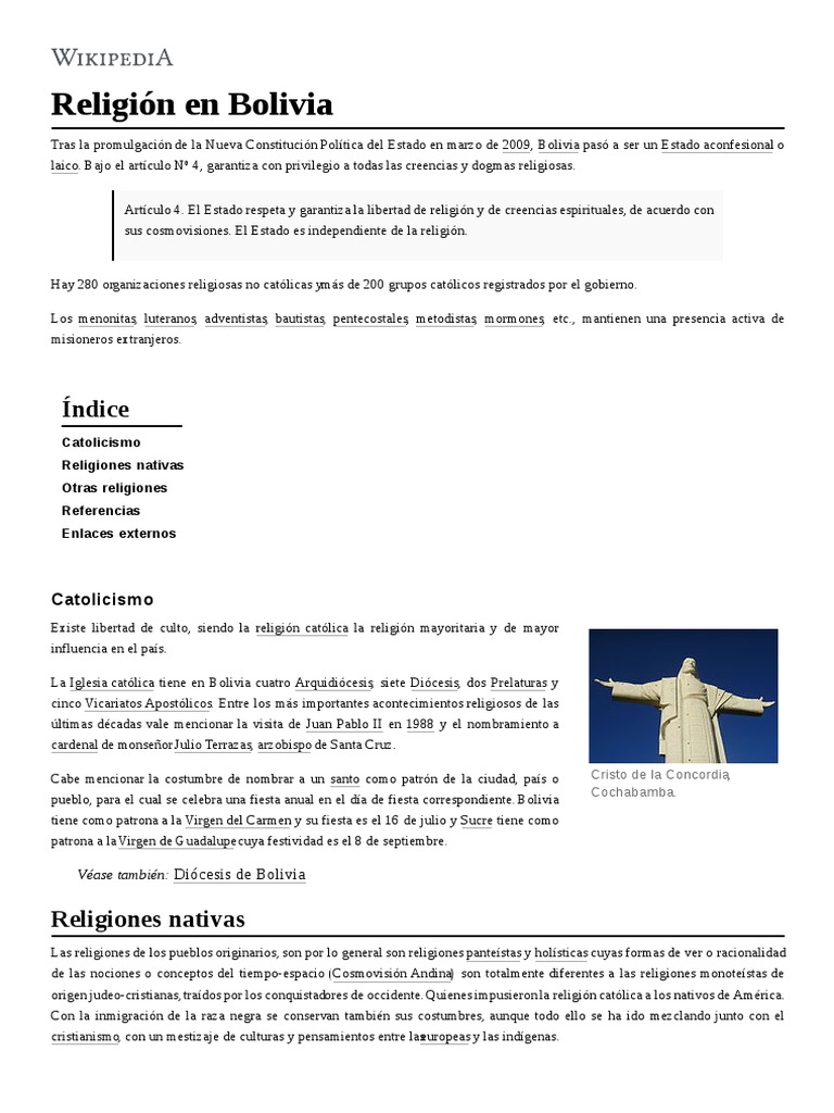 Religión en Bolivia | PDF | Religión y creencia | Jainismo