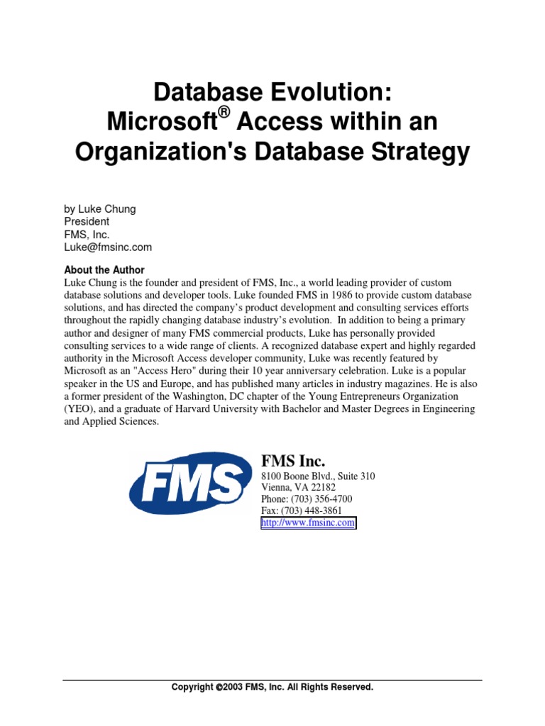 DB Evolution | PDF | Microsoft Access | Databases