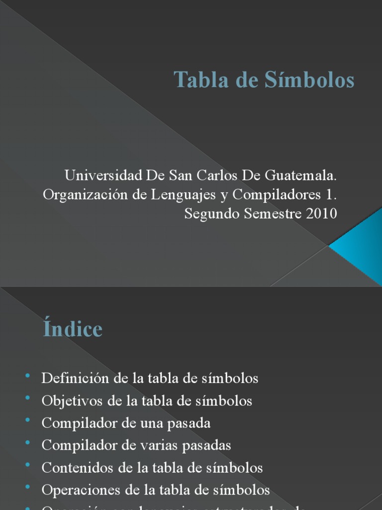 Tabla de Símbolos | PDF | Compilador | Implementación