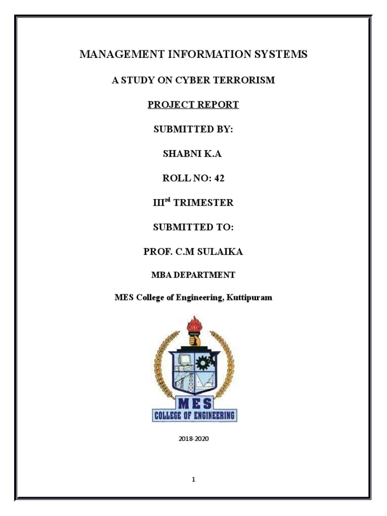 MIS Project | PDF | Cyberwarfare | Security