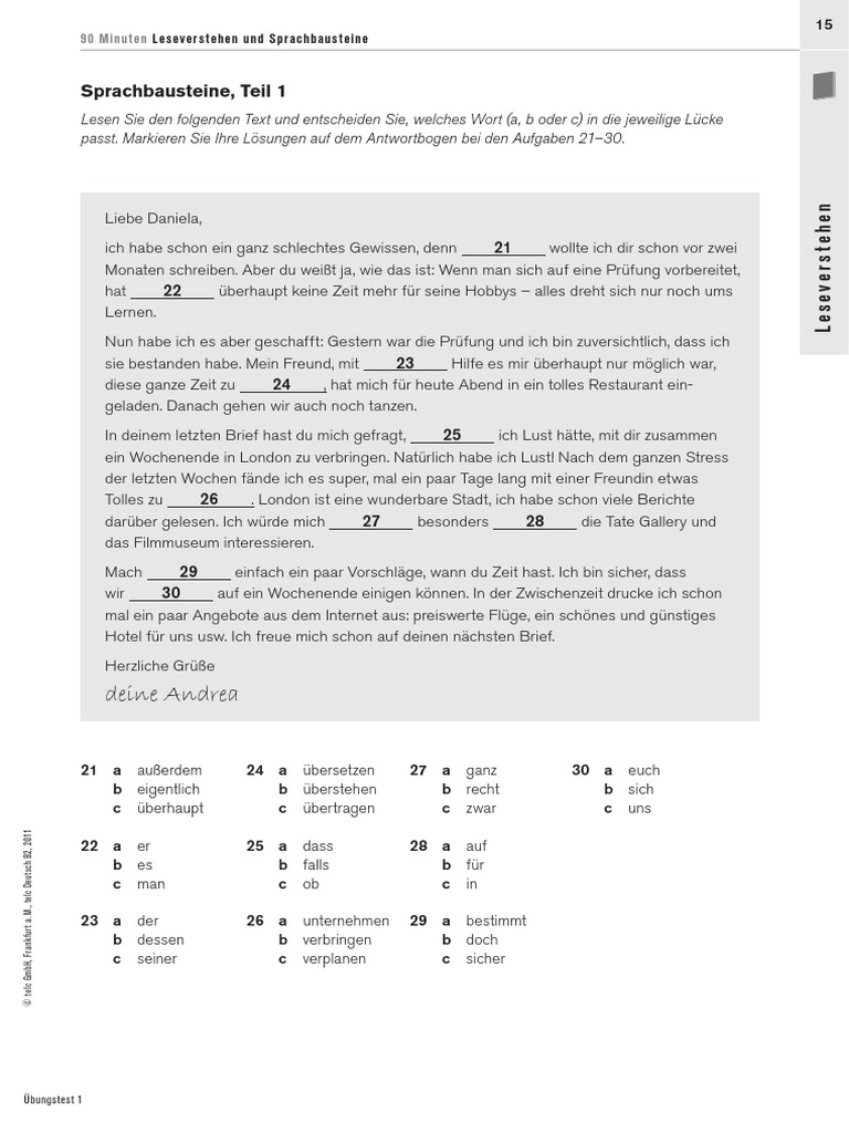 Sprachbausteine 1 PDF | PDF