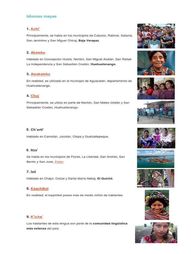 25 Lenguas en Guatemala | PDF | Pueblos Indígenas de las Américas ...