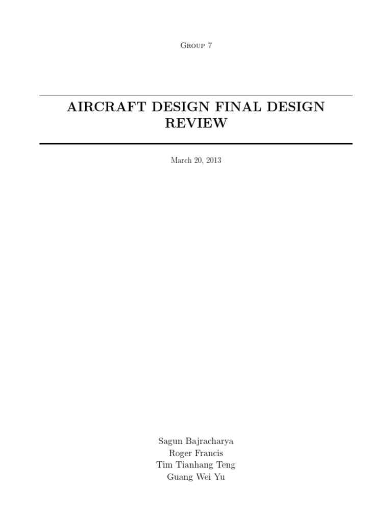 Radio-Controlled Plane Design Review | PDF | Flight Dynamics (Fixed ...