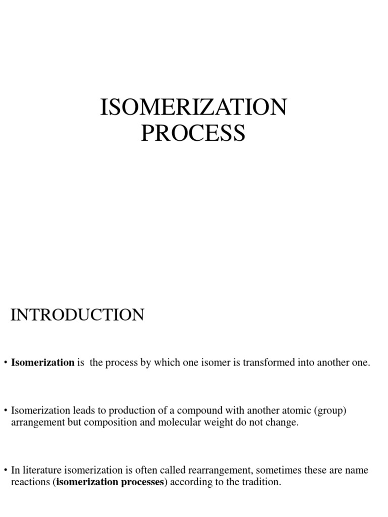 Isomerization Process | PDF | Alkane | Isomer