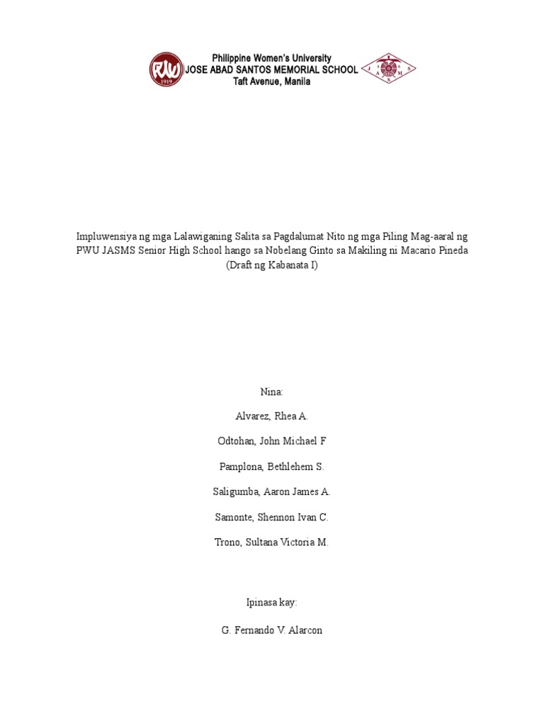 Ginto Sa Makiling (Kabanata I) | PDF