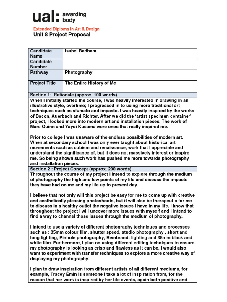 Finished Project Proposal | PDF | Paintings