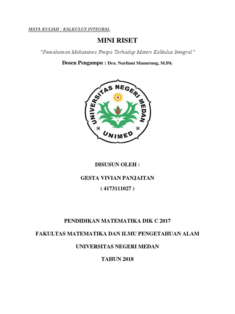 Mini Riset Kalkulus Integral | PDF
