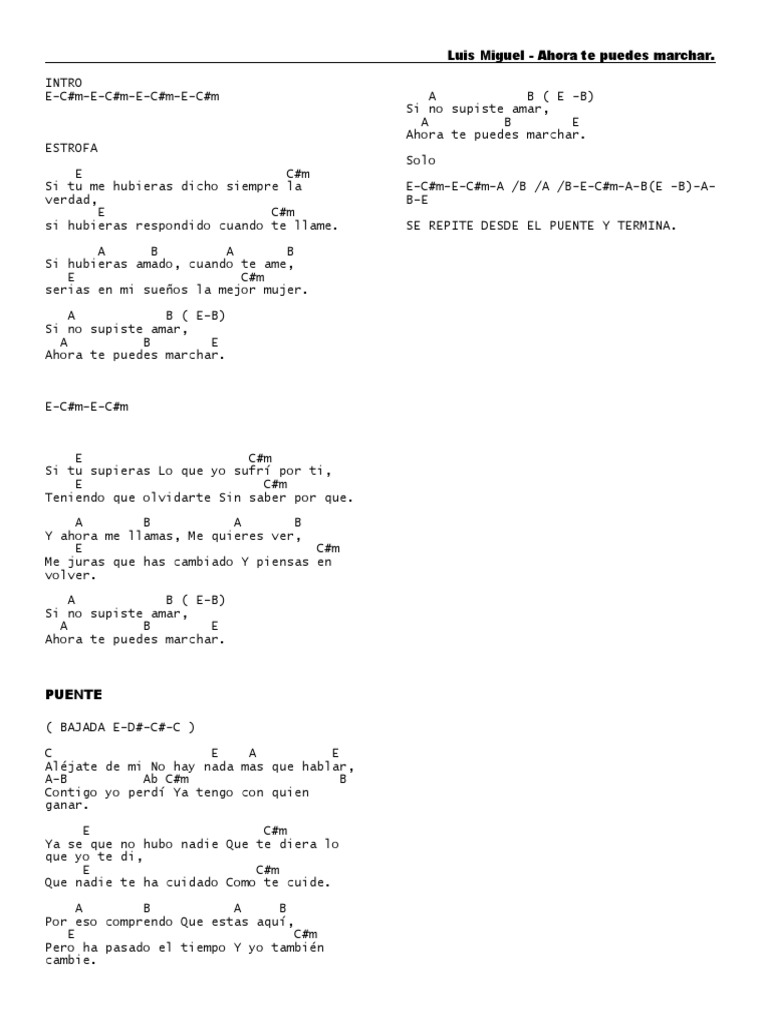 Ahora Te Puedes Marchar | PDF