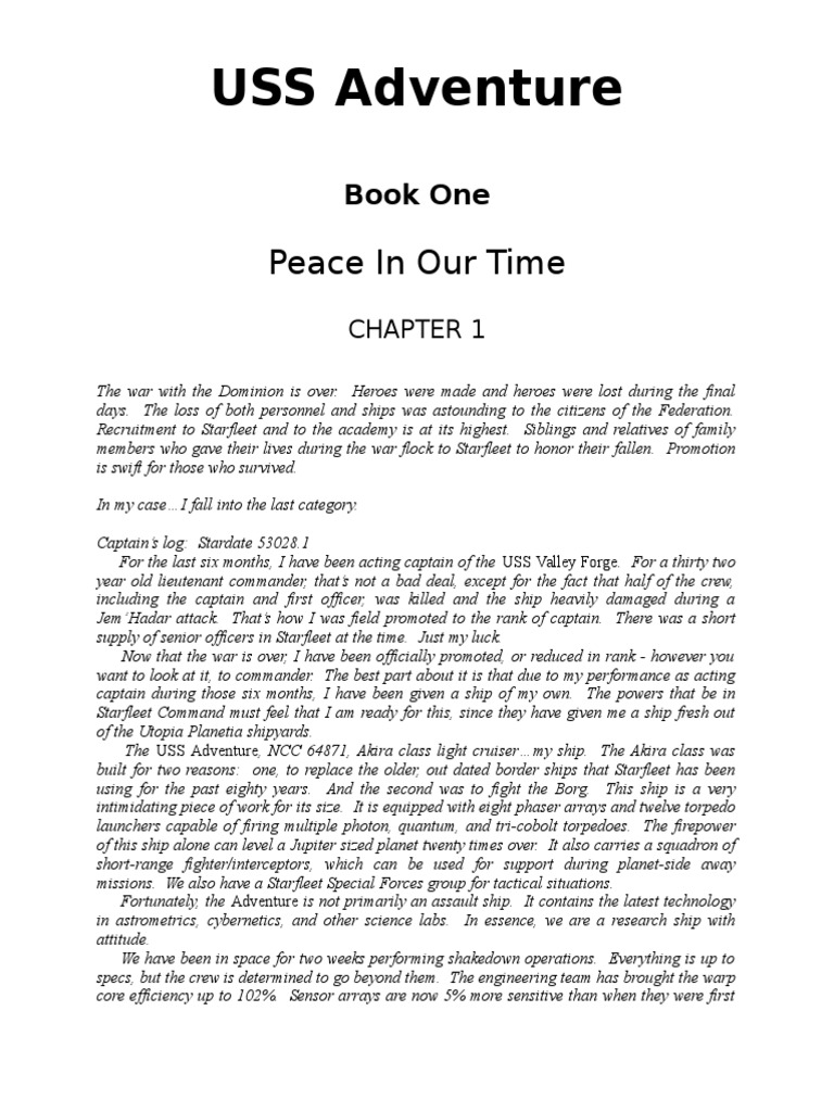 Peace in Our Time | PDF | Dominion (Star Trek) | Star Trek