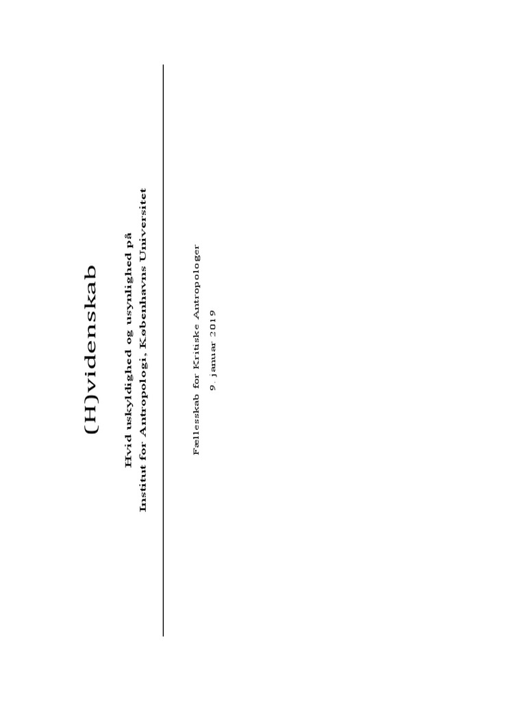 Hvidenskab FKA | PDF