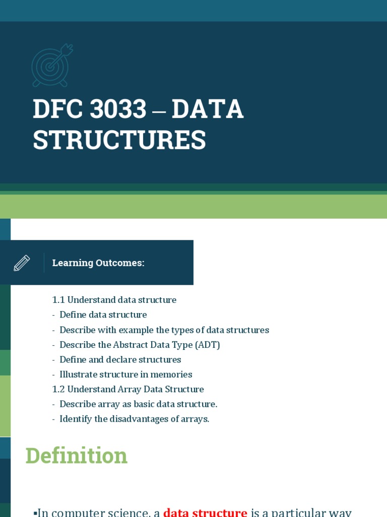 Extra Notes DFC3033 - CHAPTER 1 | PDF | Array Data Structure | Data Type