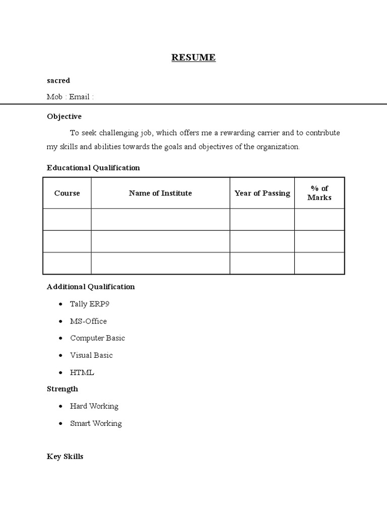 A Well-Rounded Resume Highlighting Hard Work, Leadership Skills, and ...