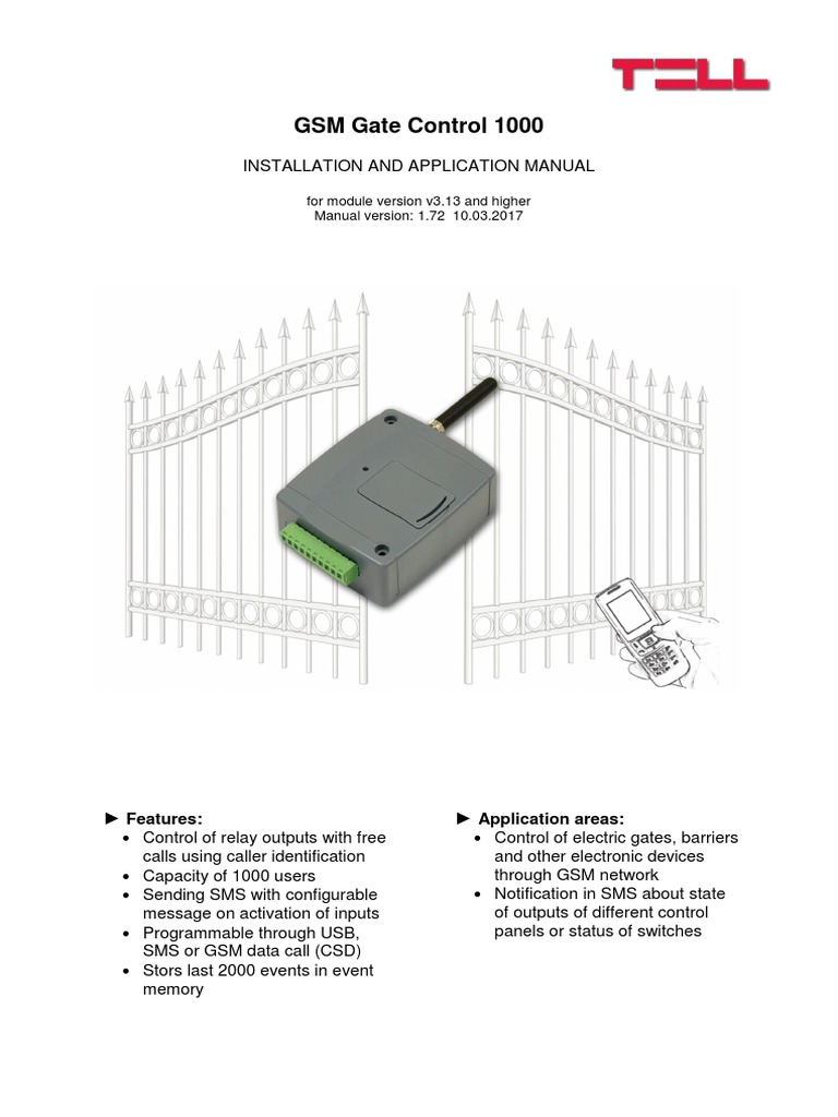 GSM Gate Control Guide | PDF | Subscriber Identity Module | Gsm