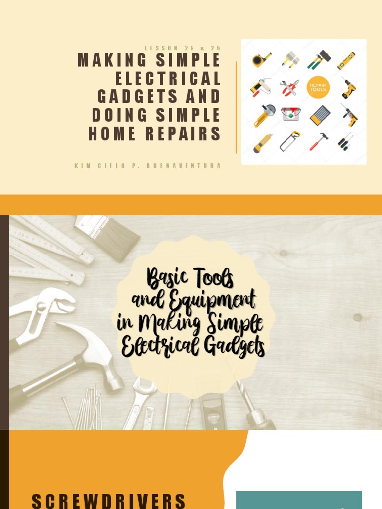 PowerPoint Presentation - Grade 6 (TLE) | PDF | Drill | Screw