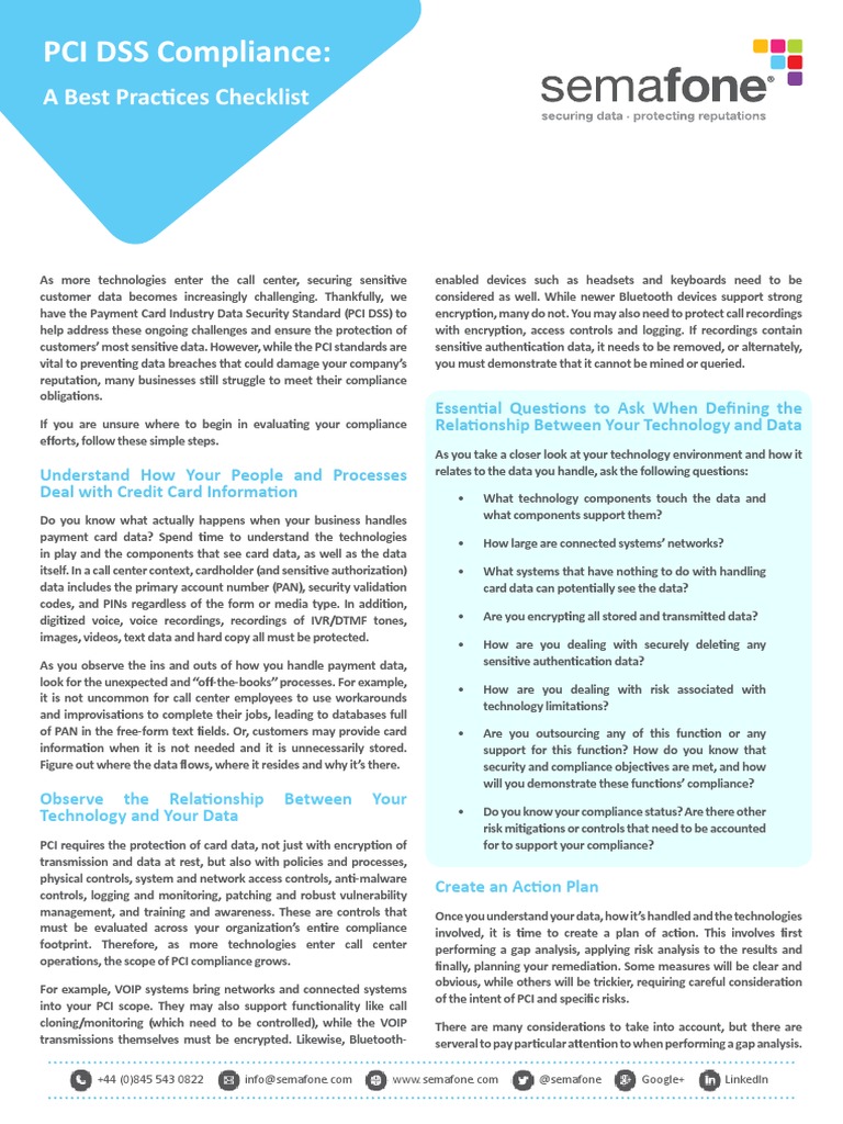 Semafone | PDF | Payment Card Industry Data Security Standard ...