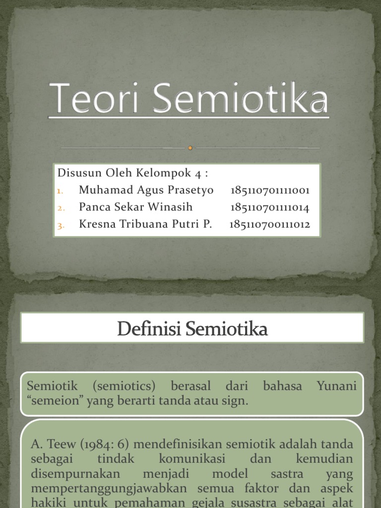 Teori Semiotika | PDF