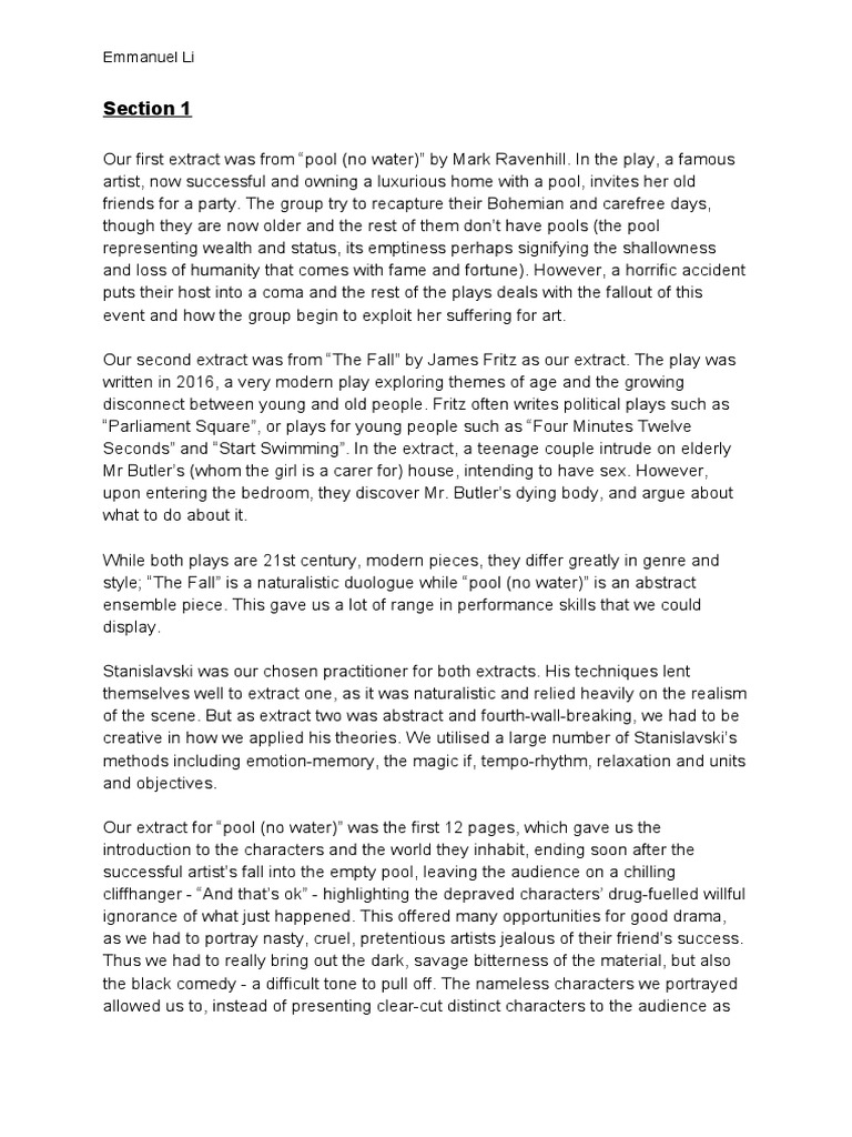 AS Drama Portfolio Example | PDF