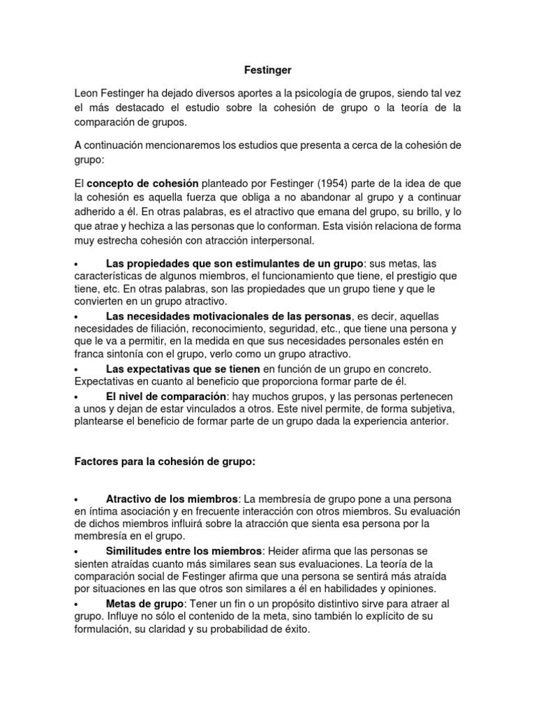 Leon Festinger | PDF | Validez (Estadísticas) | Toma de decisiones