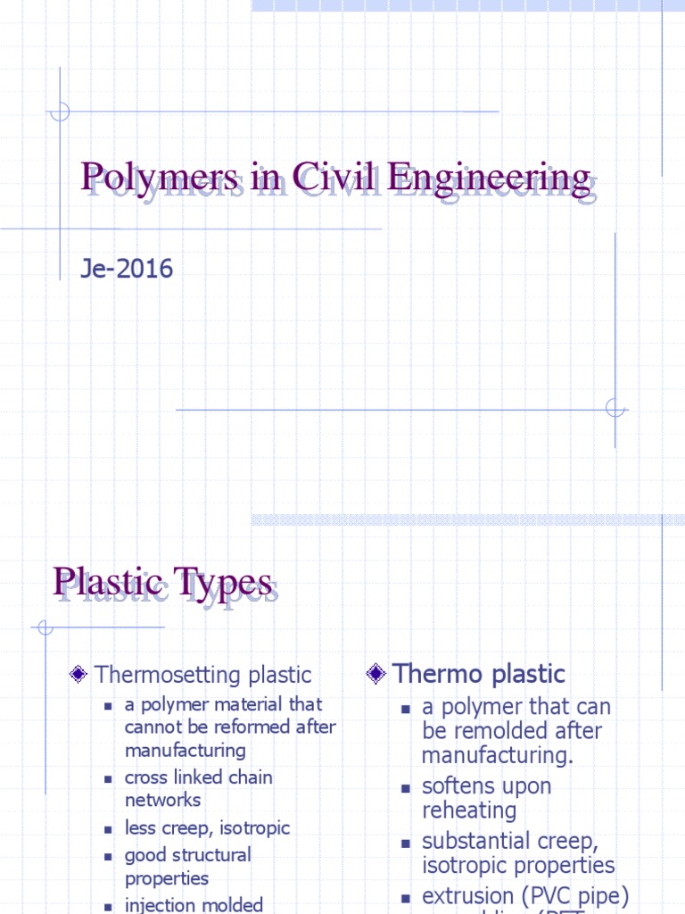 Polymer in Civil Engineering | Thermoplastic | Polymers