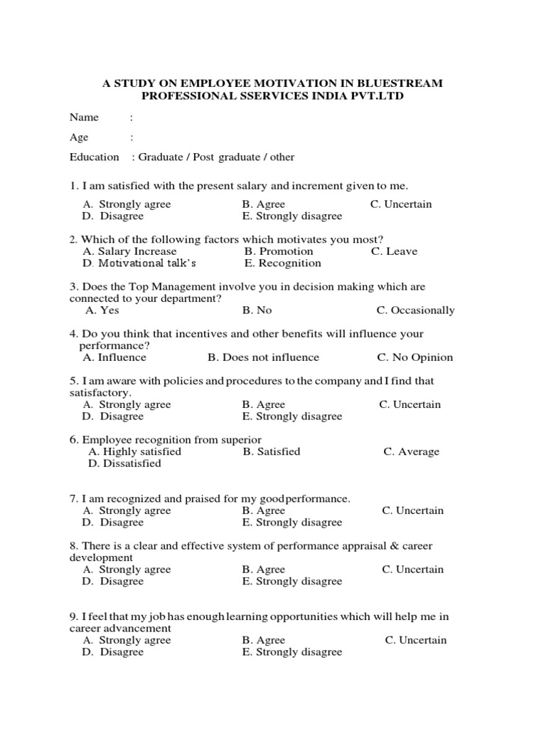 Employee Motivation Report | PDF | Motivation | Motivational