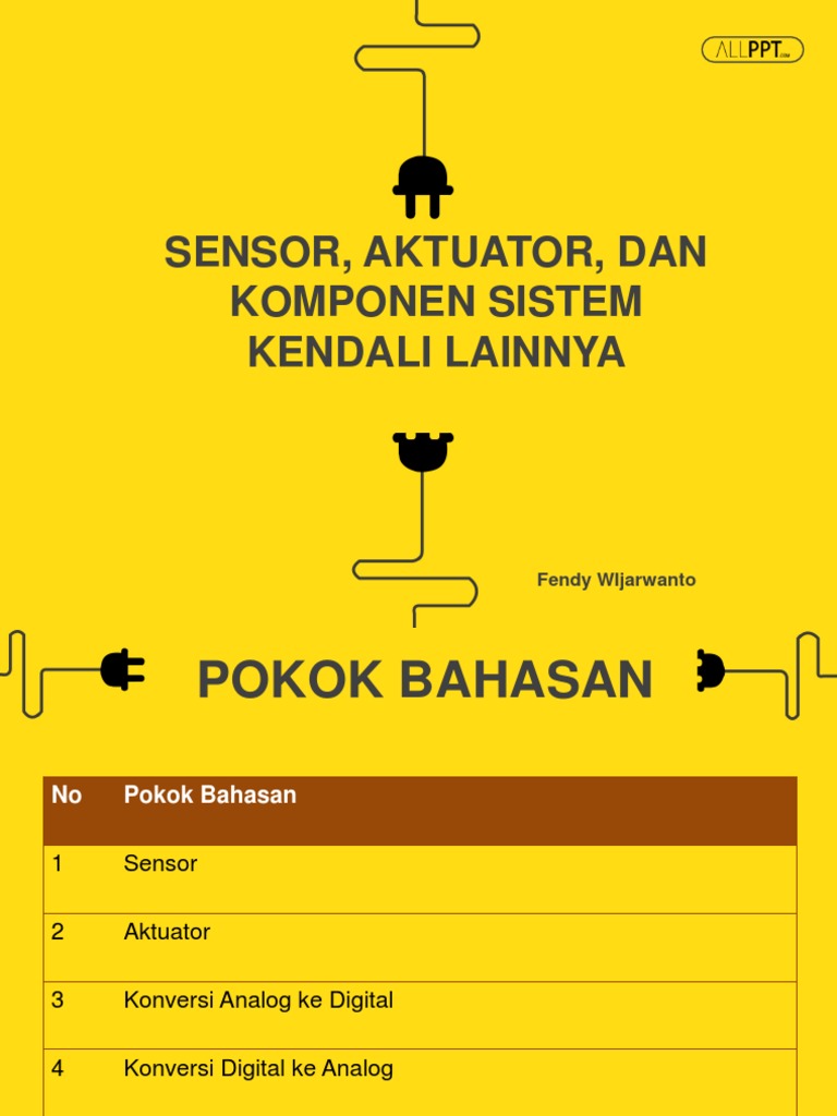 Sensor dan Aktuator dalam Kendali | PDF