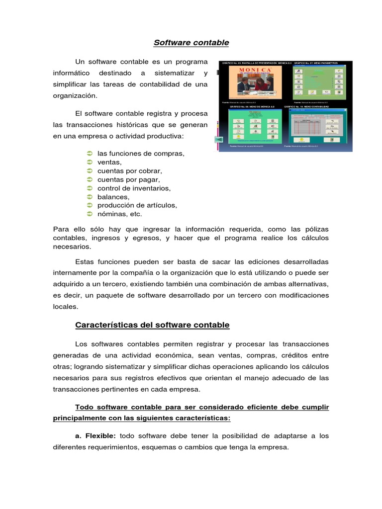 Software Contable. Resumen | PDF | Informática | Contabilidad y Auditoria