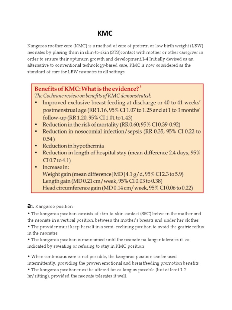 KMC | PDF | Breastfeeding | Human Development